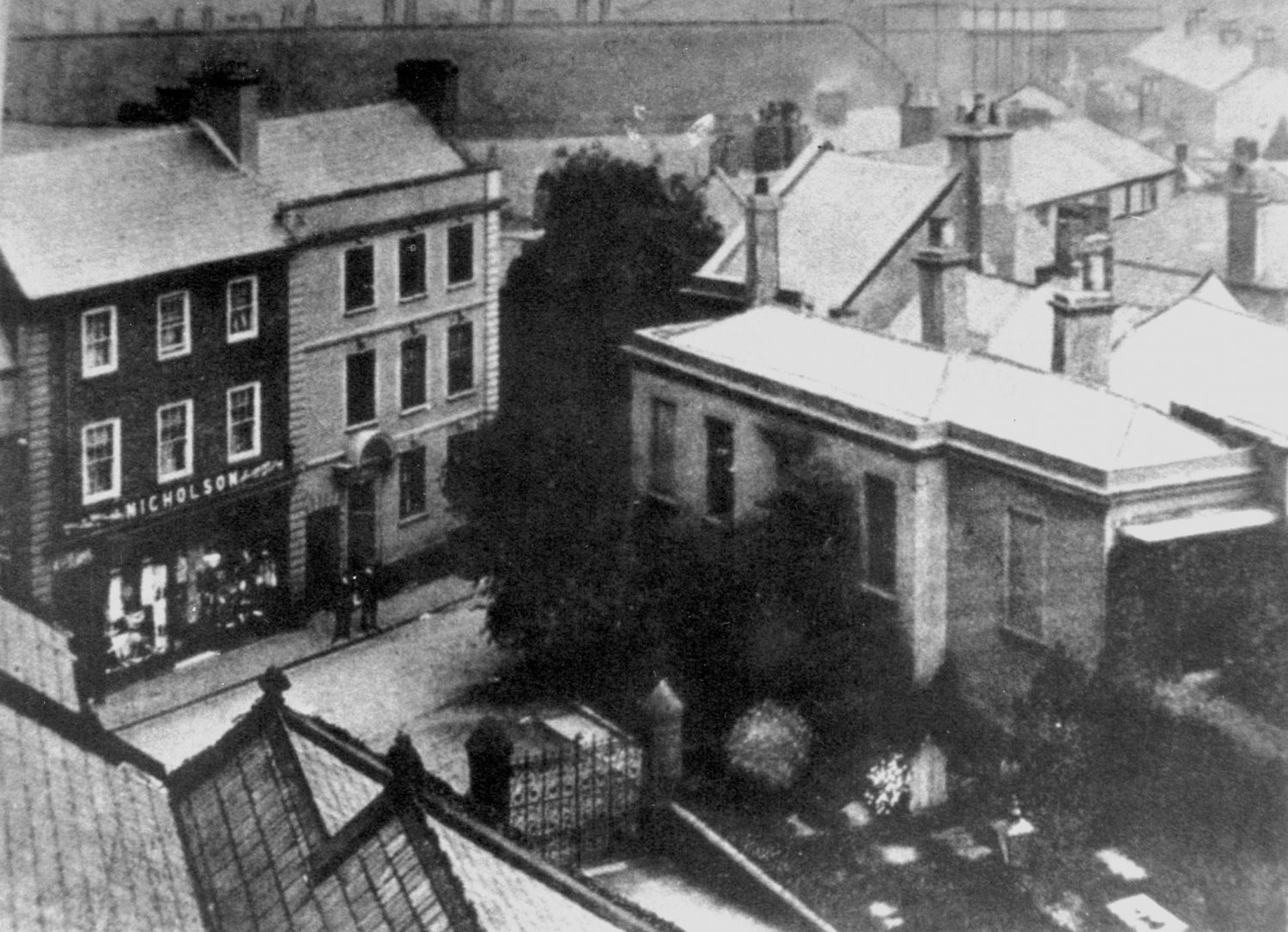 1901. Fire in the High Street - Neston Past
